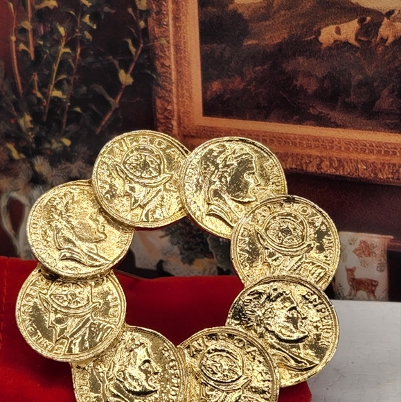Jewelry | Napoleon Empereur Gold Tone Coin Brooch Unique | Poshmark